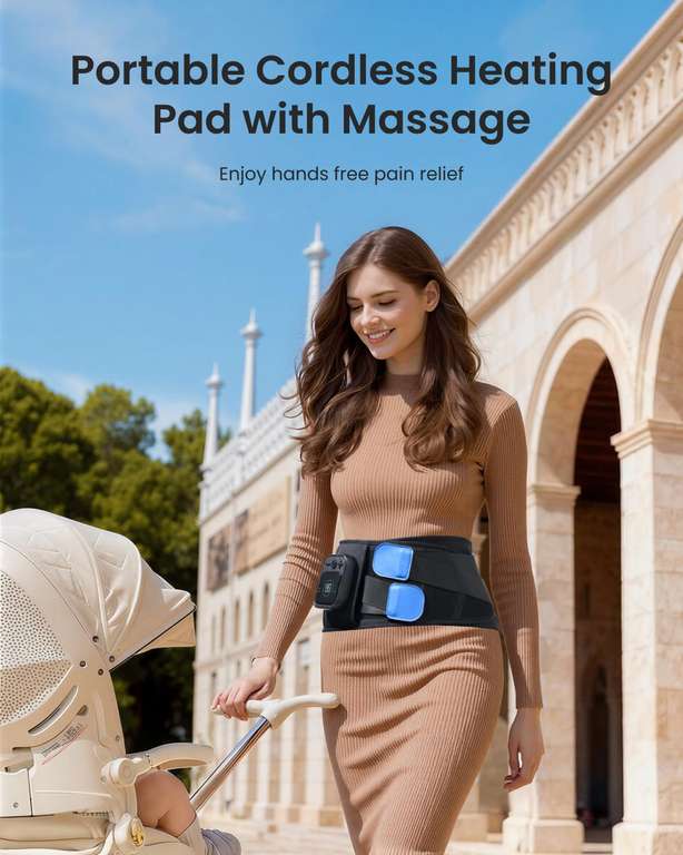 RENPHO Cordless Heating Pad for Back & Period Pain Relief - Sold by ...