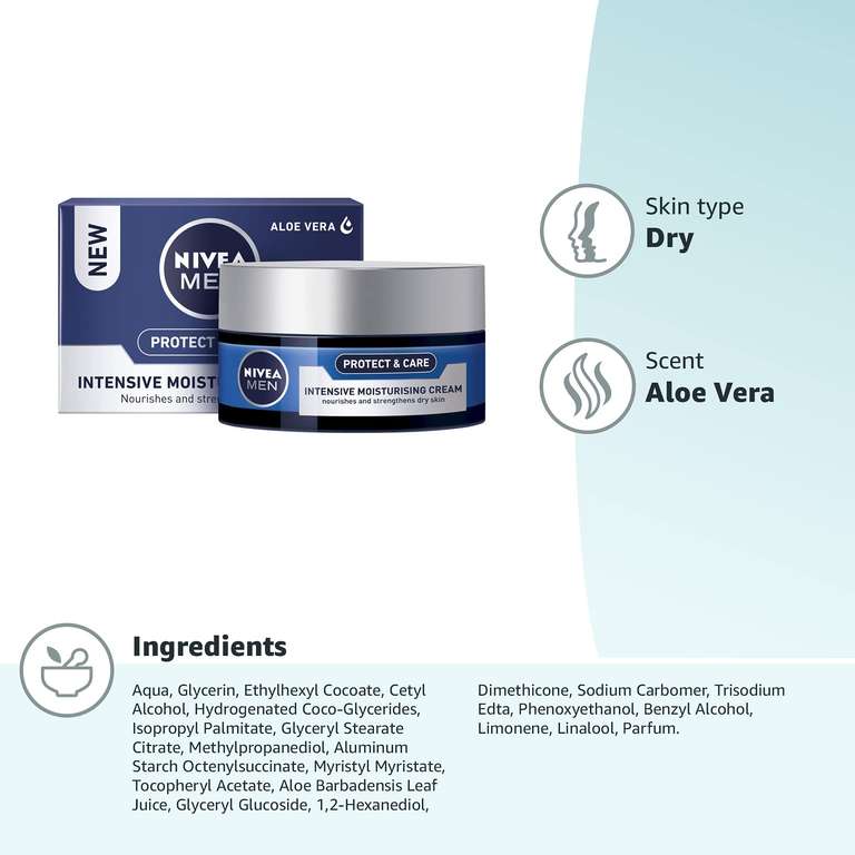 Nivea Men Intensive Originals Moisturising Cream 50ml – £3.30 at Amazon ...