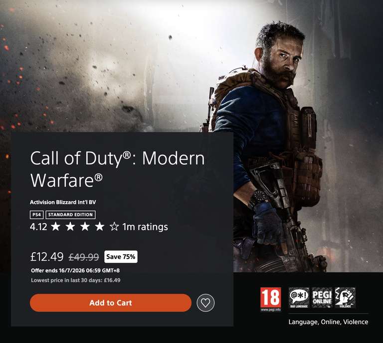 Call of Duty: Modern Warfare – PS4 | Hotukdeals