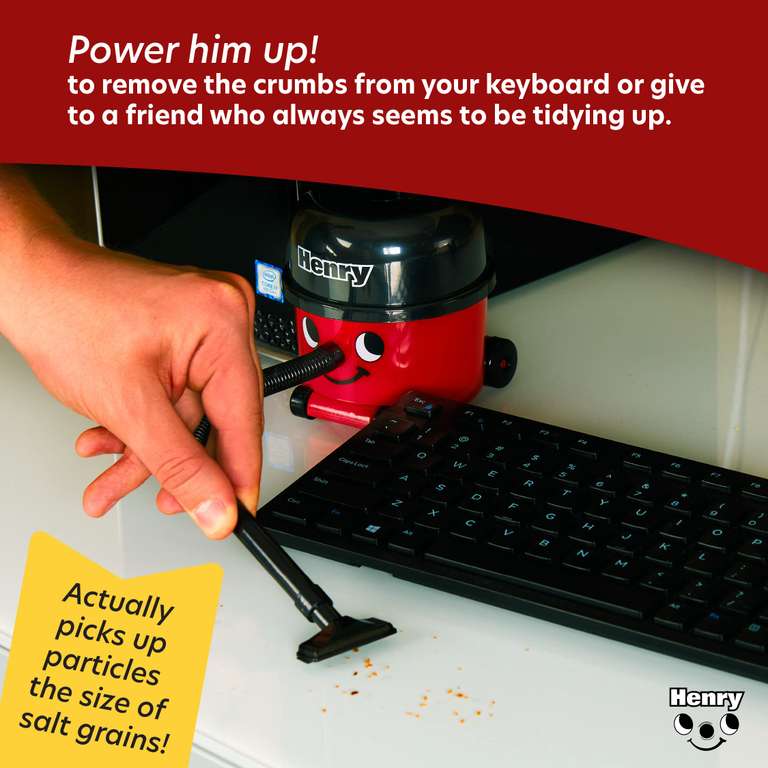 Paladone Henry Hoover Desk Vacuum, Mini Computer and Keyboard Cleaner ...