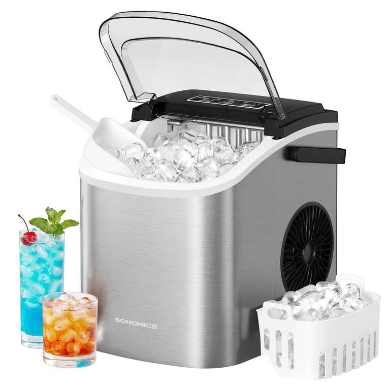 SONGMICS Ice Maker Countertop, Ice Cube Machine with Self Cleaning ...