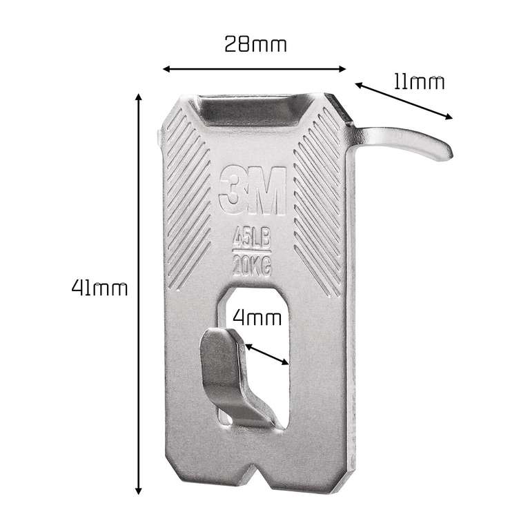 3M CLAW Picture Hooks for Hanging Paintings on Plaster Walls, 2 Hooks ...