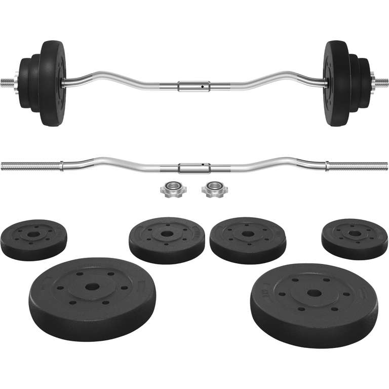 Yaheetech 30KG Adjustable Barbell Weight Set for Home Gym at Amazon - £ ...