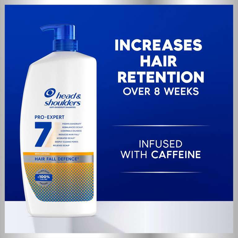 Head & Shoulders Pro-Expert 7 Hair Fall Defense with Caffeine 800ml – £ ...