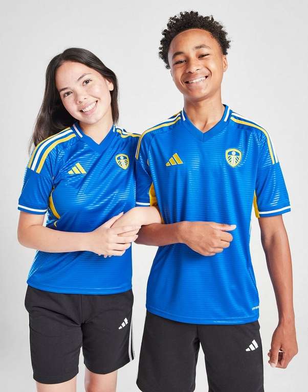 Blue adidas Leeds United FC 2025/26 Away Shirt Junior 11-12Y & 13-14Y £ ...
