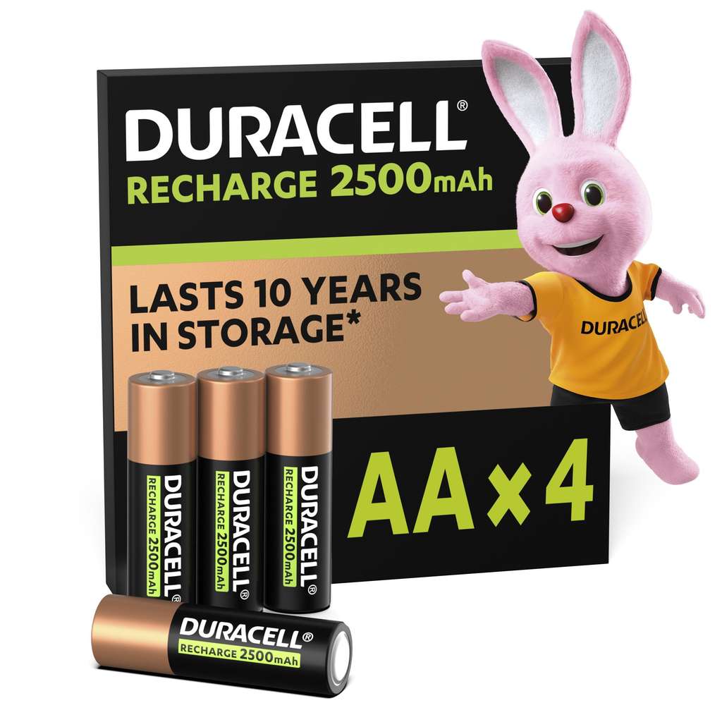 Duracell AA Rechargeable Batteries 2500 mAh (Pack of 4) - £9.69 at ...