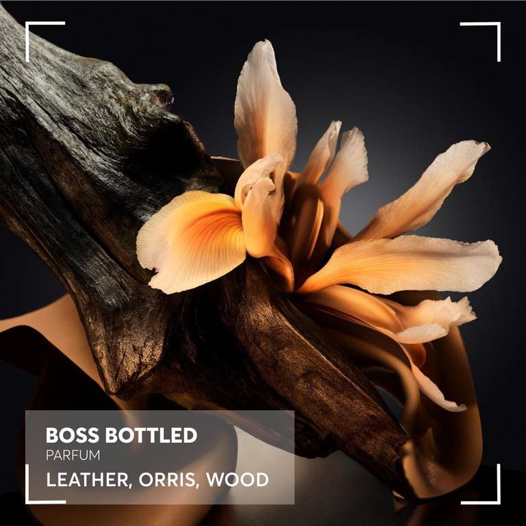 BOSS Bottled Parfum for Him Ambery & Woody Leather Orris Wood 200ml £52 ...