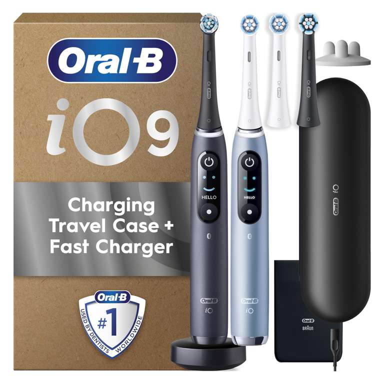 Oral-B iO Series 9 Duo Pack Black & Aqua Marine – £280 at Amazon ...