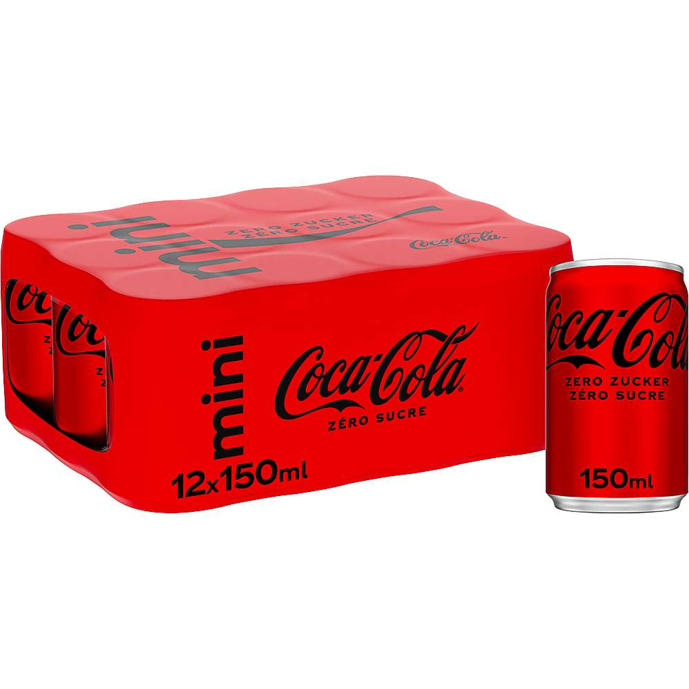 Mini Coca Cola Zero 12 x 150ml - Corby Company Shop at £2.50 | hotukdeals