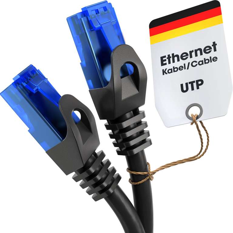KabelDirekt Network Cable – 5Gbps Fibre Optic speed Ethernet LAN Cat 6 ...