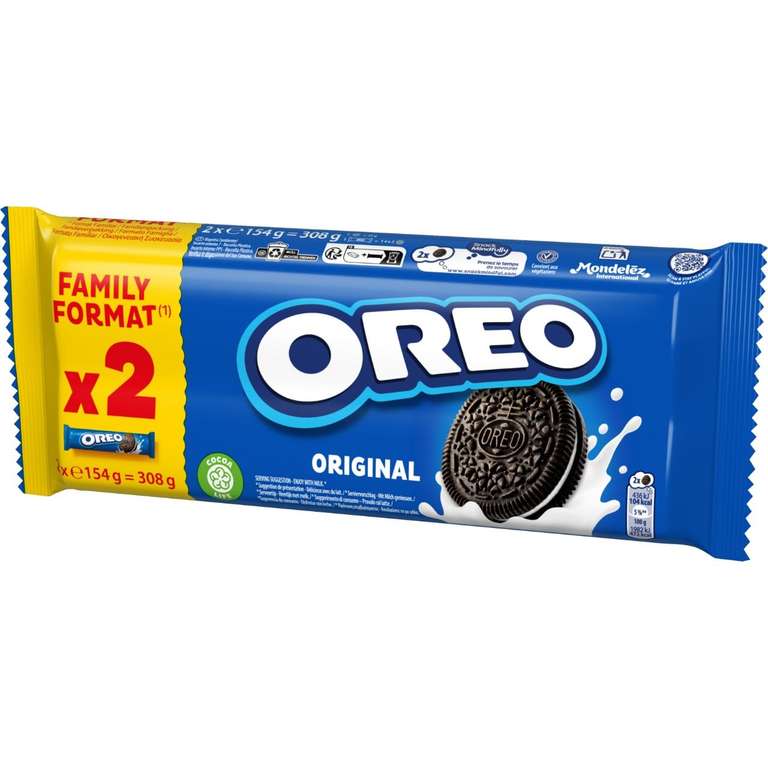 OREO Original Sandwich Biscuits Twin Pack, 2 x 154g - £1.33 / £1.19 S&S ...