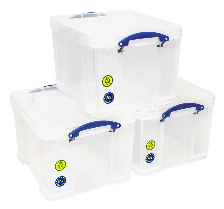 Really Useful Plastic Storage Box 3 x 35l Clear | Hotukdeals