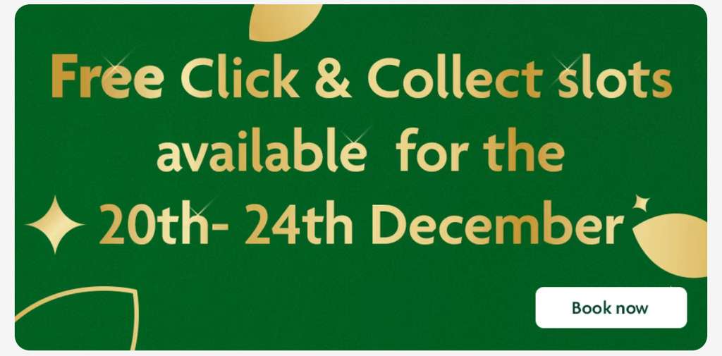 Free Click & Collect Slots 20th-24th Dec at Morrisons | hotukdeals
