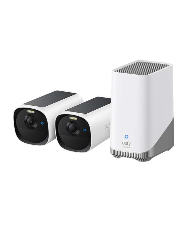 eufyCam E40 2-Cam Kit (HomeBase S380) 2K Solar Security Camera £219.00 ...