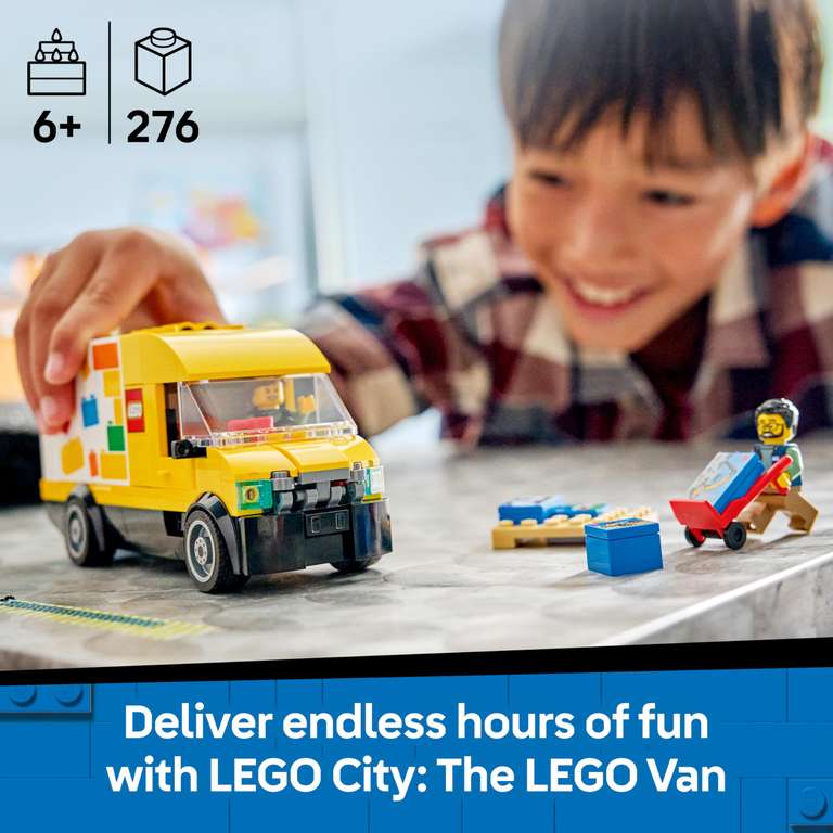 LEGO City The Van Toy - Delivery Truck Model 60500 £17.99 at Prime ...
