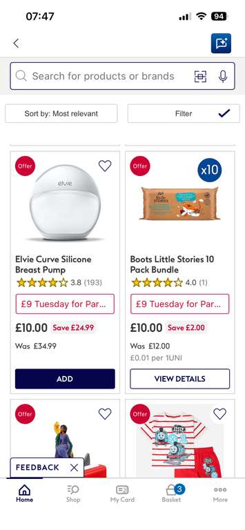 Elvie Curve Silicone Breast Pump £9 Boots Parenting Club - at Boots ...