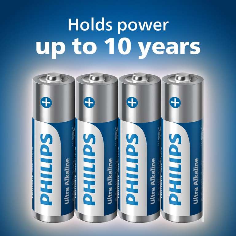 Philips Ultra Alkaline AA/AAA Batteries Combo - Versatile for All ...