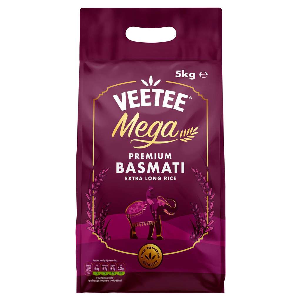Veetee Mega Premium Basmati Extra Long Rice 5kg – Nectar Price ...
