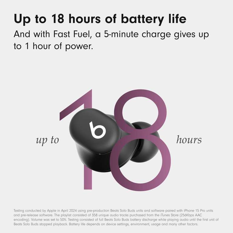 Beats Solo Buds - 18 Hours Battery Life | £46.00 at Amazon | hotukdeals
