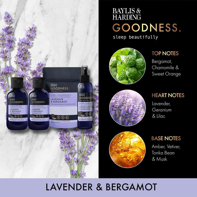 Baylis & Harding Goodness Sleep Lavender & Bergamot Gift Set - £10.69 ...