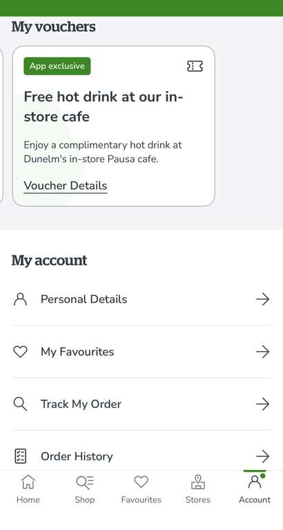 Free Regular Hot Drink at Pausa with Dunelm App – at Dunelm