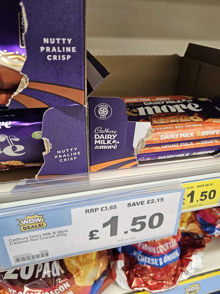 Cadbury Dairy Milk & More Caramel Nut Crunch 200g bar at Heron Foods in ...