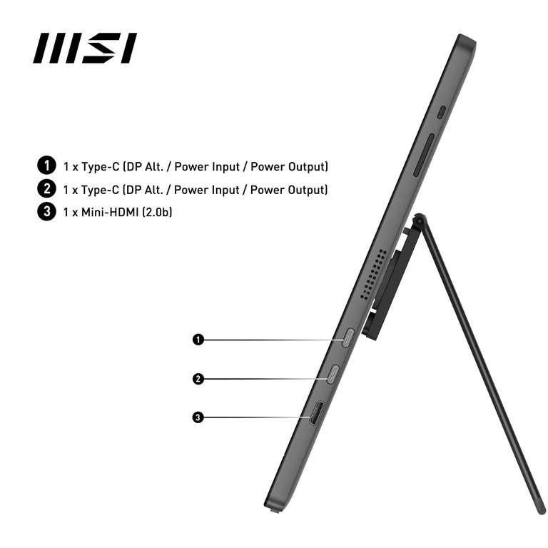 MSI PRO MP161 E2 15.6 Full HD Portable Monitor – £52.25 at Prime Amazon ...