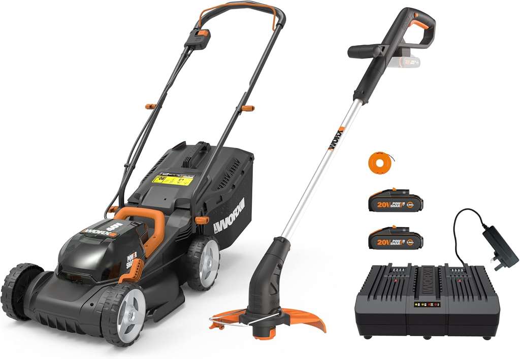 Worx WG927E 40V Lawn Mower & Trimmer Twin Pack – £177.99 at Amazon ...