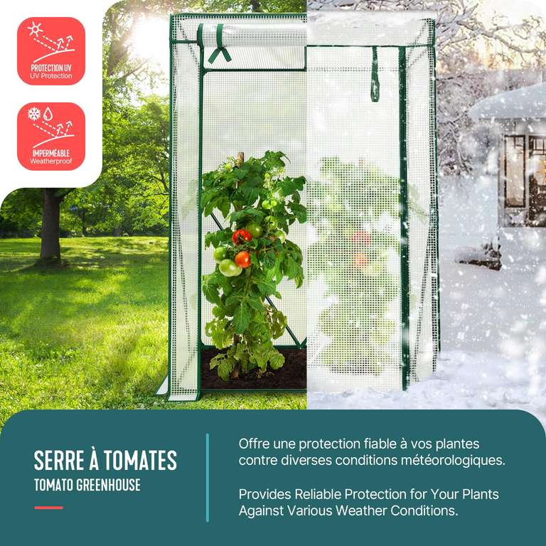VOUNOT Garden Greenhouse Tomato Grow House with Roll-up Zipper Door ...