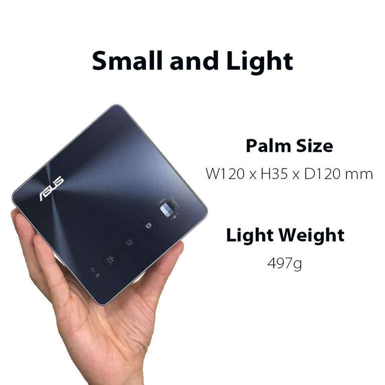 ASUS S2 White USB-C Portable LED Projector 720P 500 Lumens 6000mAh ...