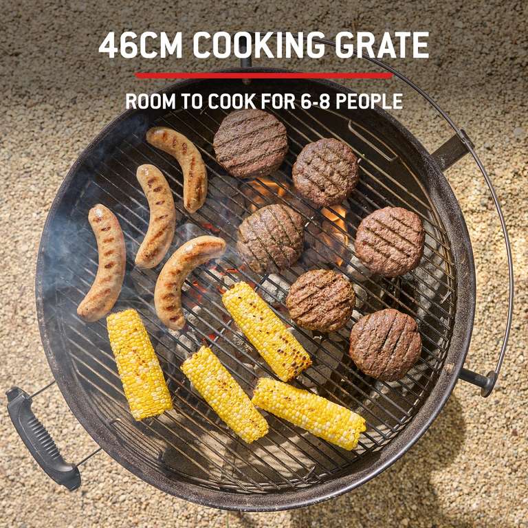 Weber Original Porcelain-Enamelled Finish Kettle Charcoal Barbecue 47 ...