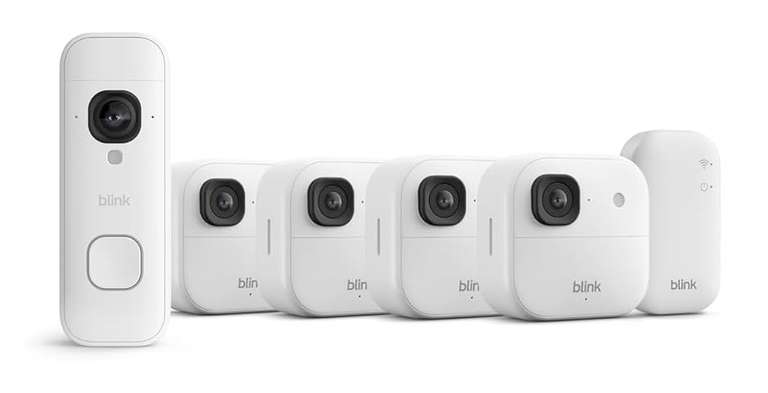4x Blink Outdoor 2K+ Cameras, with either free 2K+ Wireless Doorbell ...
