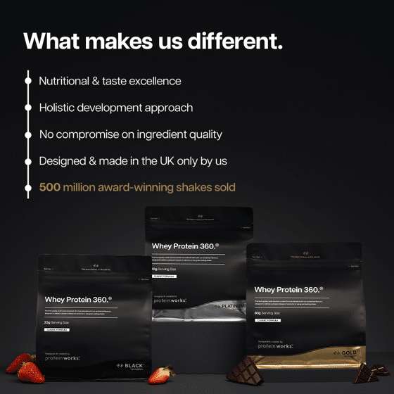 Protein Works 360 Black 120 Shakes – Free Shaker, £40.18 at Protein ...
