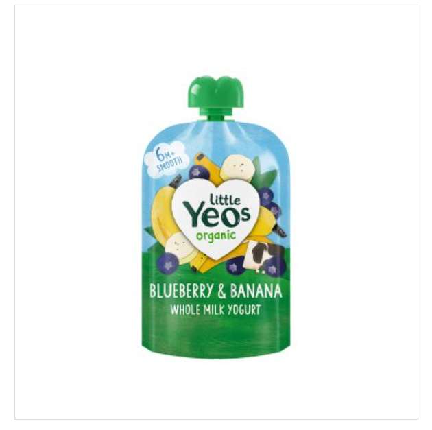 Yeo Valley Organic Little Yeos Blueberry & Banana Yogurt 90g - 66p at ...