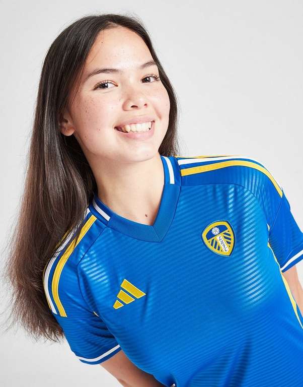 Blue adidas Leeds United FC 2025/26 Away Shirt Junior 11-12Y & 13-14Y £ ...