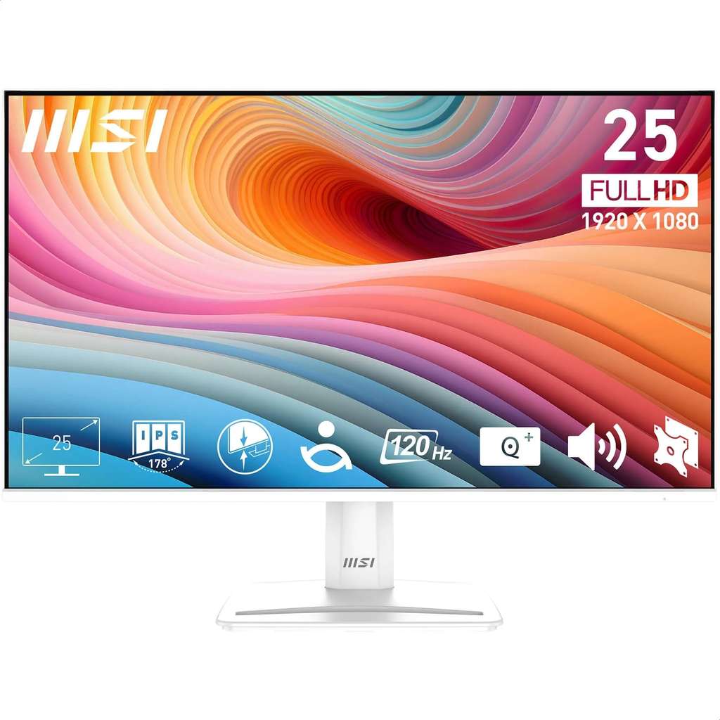 MSI PRO MP251W E2 24.5" FHD Office Monitor - 1920 x 1080 IPS Panel, 4 ...
