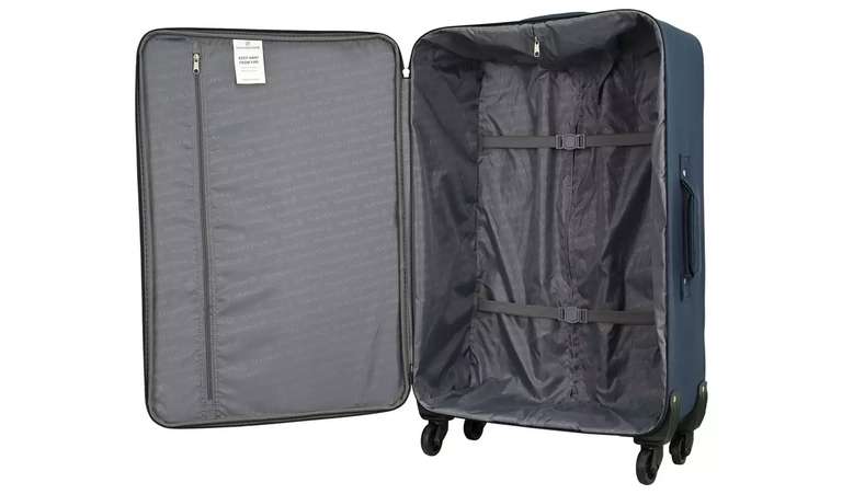 Medium Featherstone 4 Wheel Soft Suitcase - Navy, £17.50 at Argos ...