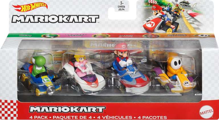 Mario Kart Die-Cast 4-Pack GWB38 - Hot Wheels at Amazon - £19.99 ...