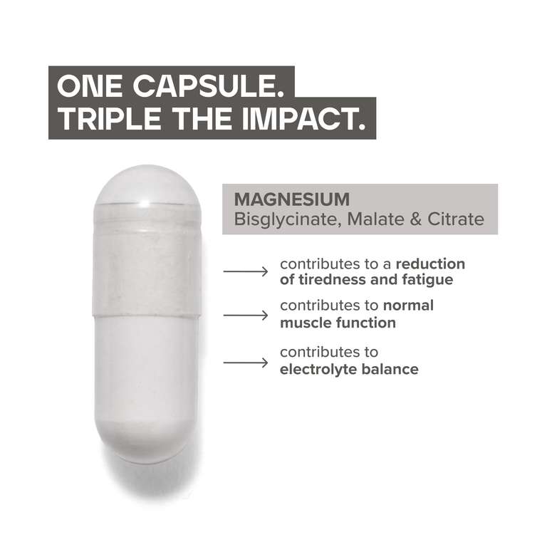 Bulk Magnesium Glycinate 1800mg | Triple Blend, Vegan | 90 Tablets at ...