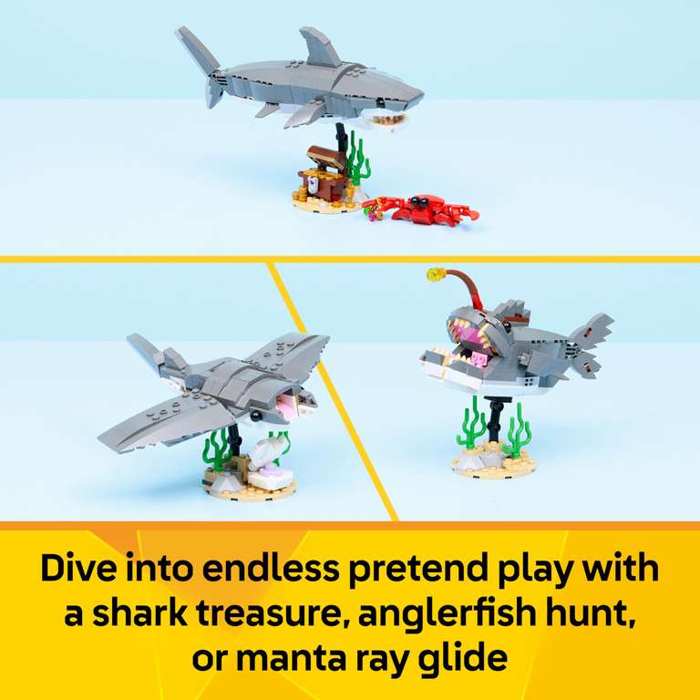 LEGO Creator 3in1 Fierce Shark with Treasure Chest – £20.99 at Amazon ...
