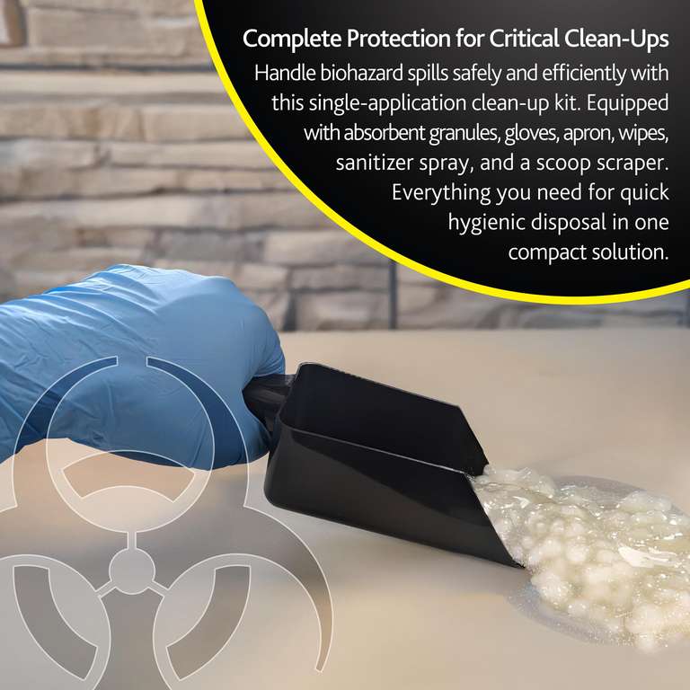 Reliance Medical Biohazard Body Fluid Clean-Up Kit – 2 Applications ...