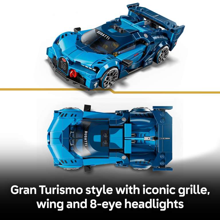 LEGO Speed Champions Bugatti Vision GT Hyper Sports Car Toy 77253 £17. ...