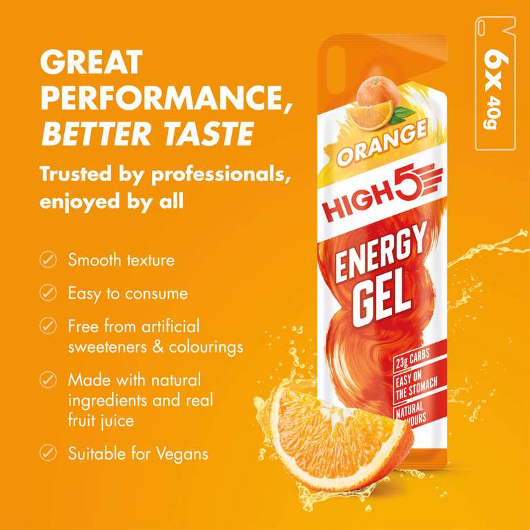 HIGH5 Carbohydrate Gels - Running Supplements for Fast Energy - Natural ...