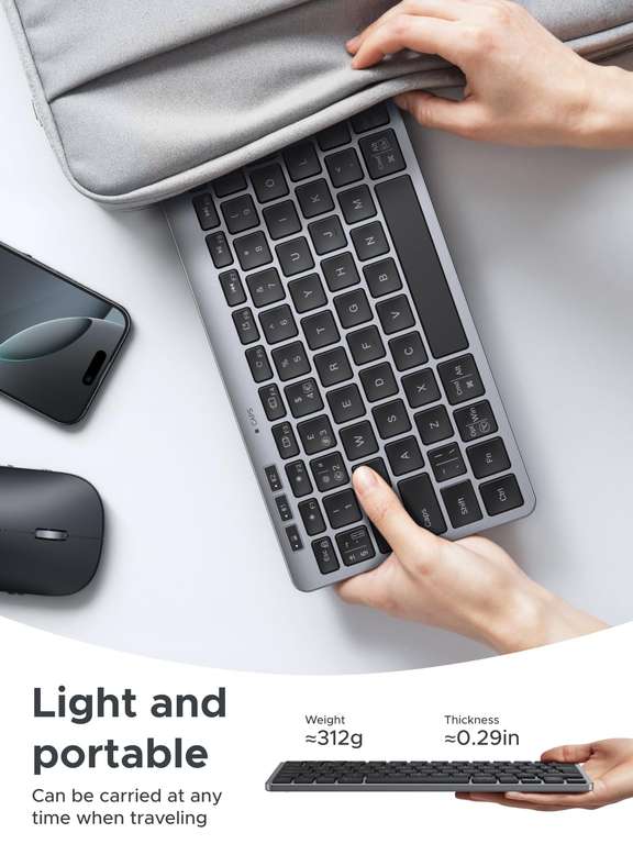 UGREEN Wireless Keyboard Bluetooth 5.3&2.4GHz Dual Mode UK Layout £15. ...