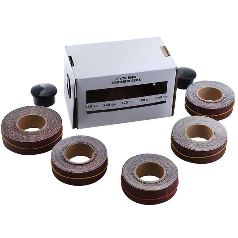 5 Pack, 6M Abrasive Sandpaper Emery Cloth Roll, 150-600 Grit Sanding ...
