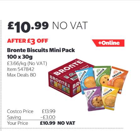 Bronte Assorted Mini Pack 100 x 30g — 10.99 at Costco