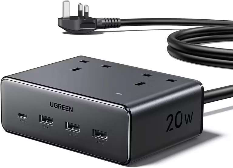 UGREEN Extension Lead with 4 USB Slots, 2990W – £11.97 at UGREEN GROUP ...