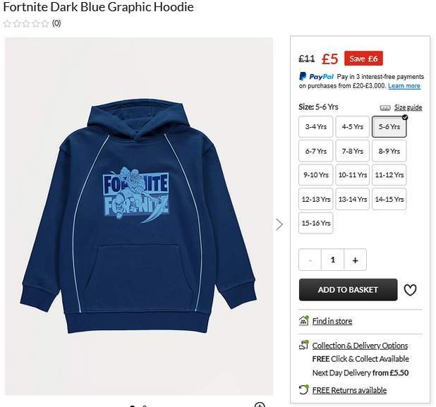 Fortnite Dark Blue / Minecraft Charcoal Back Print Adventure Club ...