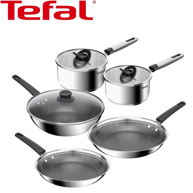 Tefal Emotion Mesh E34106G1 5-Piece Pan Set - Stainless Steel ...