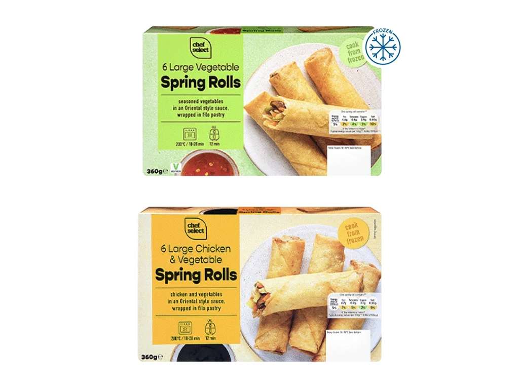 Chef Select Large Spring Rolls Assorted 360g - at Lidl £1.59 | hotukdeals